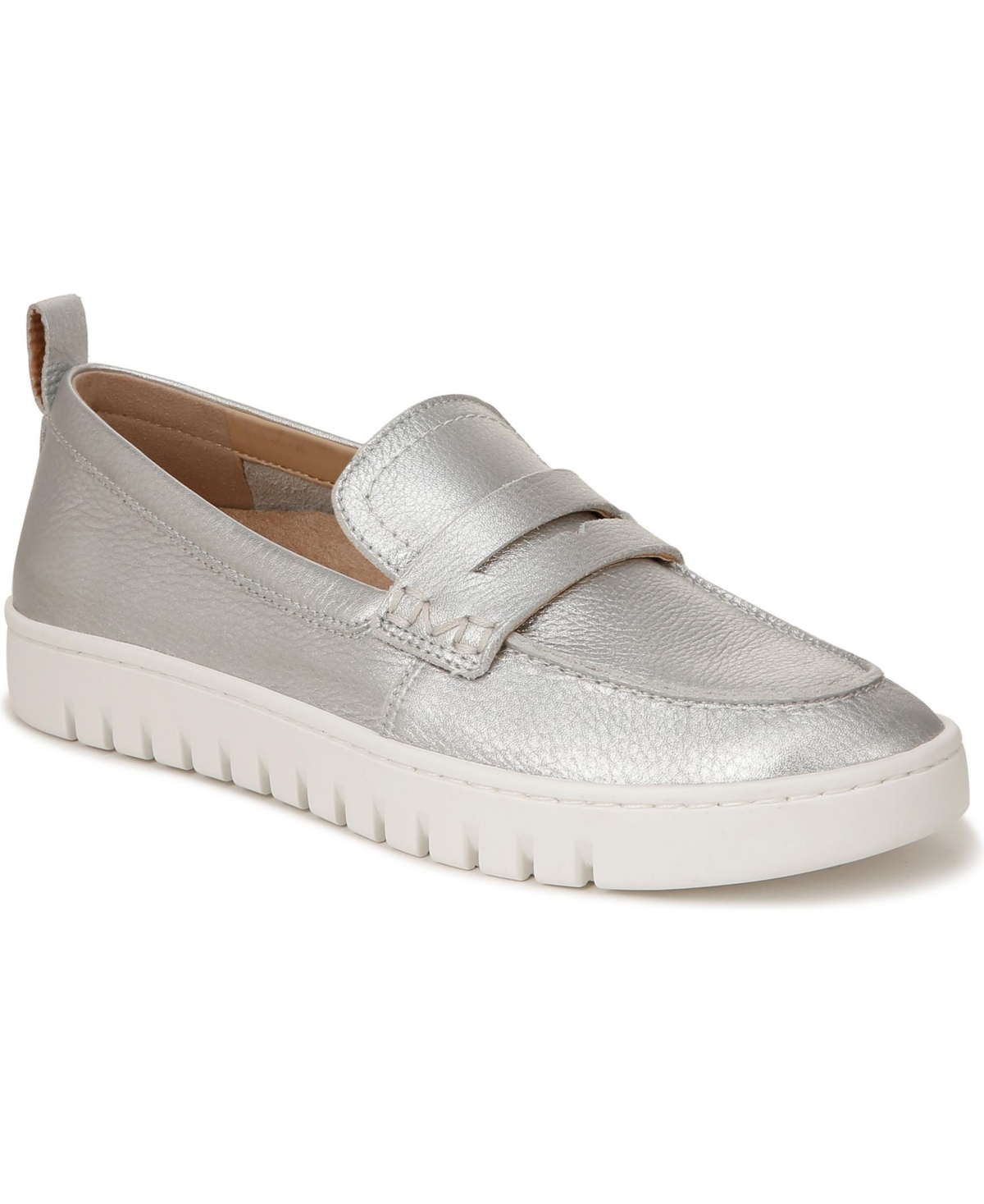 Click here for Vionic Womens Uptown Loafers - Silver metallic lea... prices