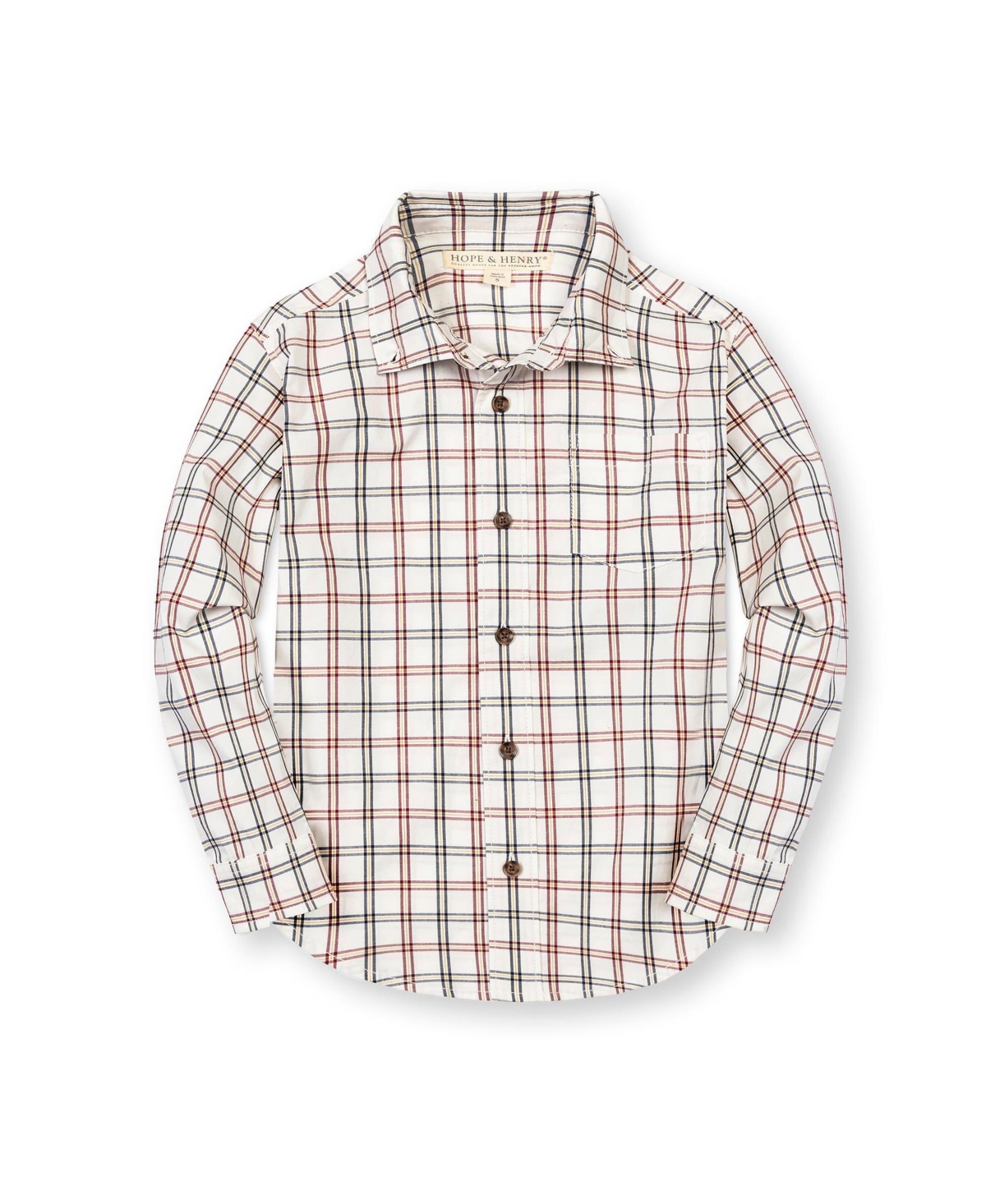 Click here for Hope & Henry Boys Stretch Poplin Long Sleeve Butto... prices