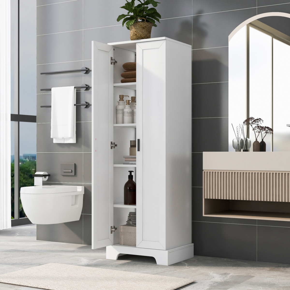 Click here for Storage Cabinet with Two Doors for Bathroom  Offic... prices