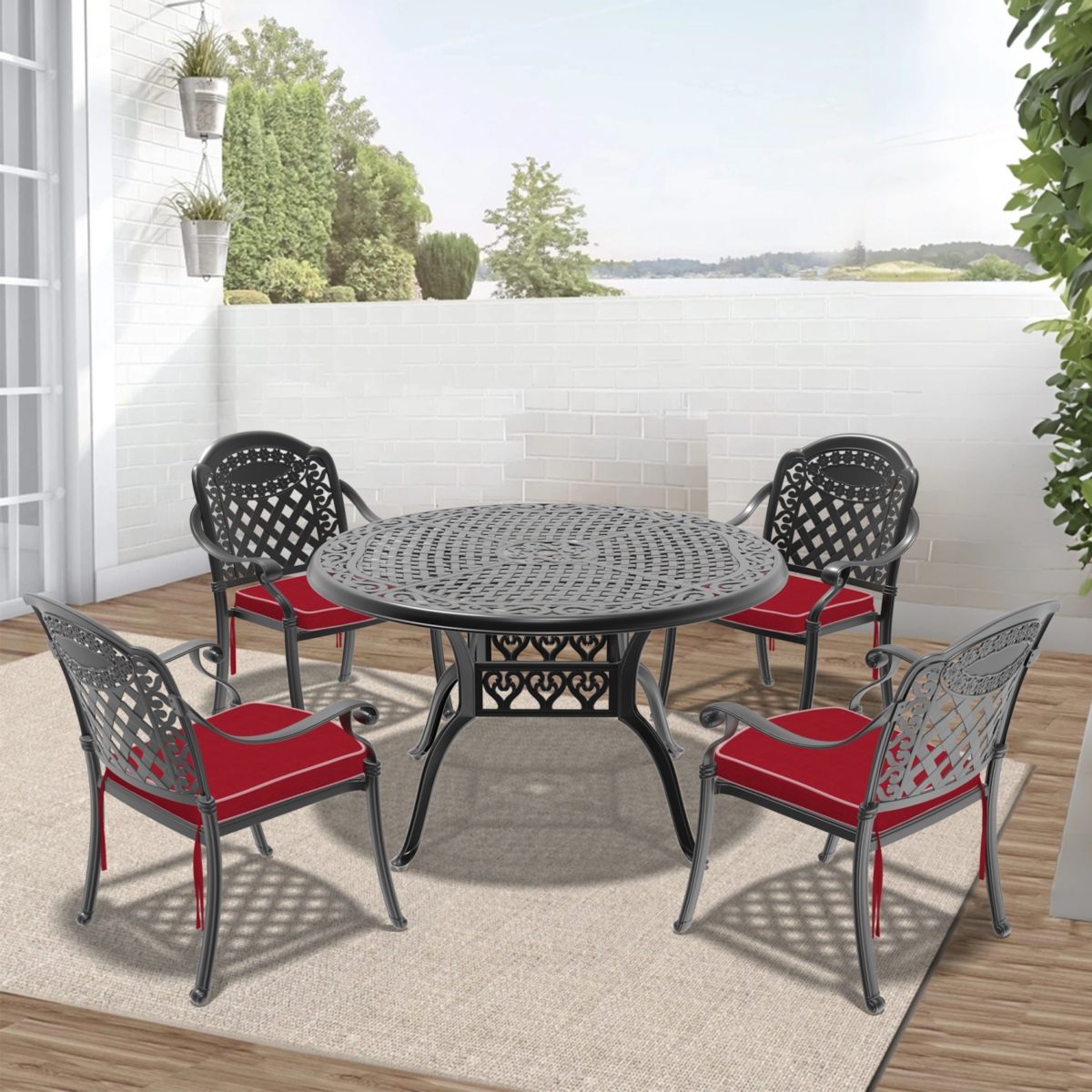 Click here for Streamdale 5-Piece Patio Furniture Set with Cushio... prices