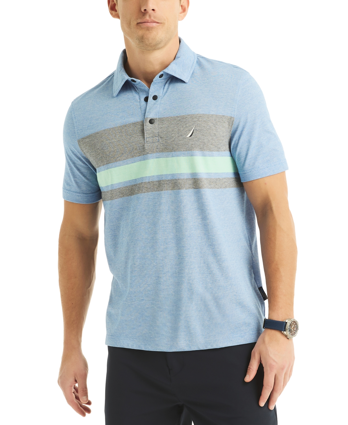 Click here for Nautica Mens Classic-Fit Stripe Performance Polo S... prices