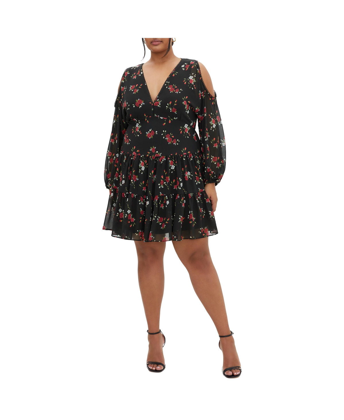 Click here for City Chic Plus Size Maria Print Dress - Dolce dits... prices