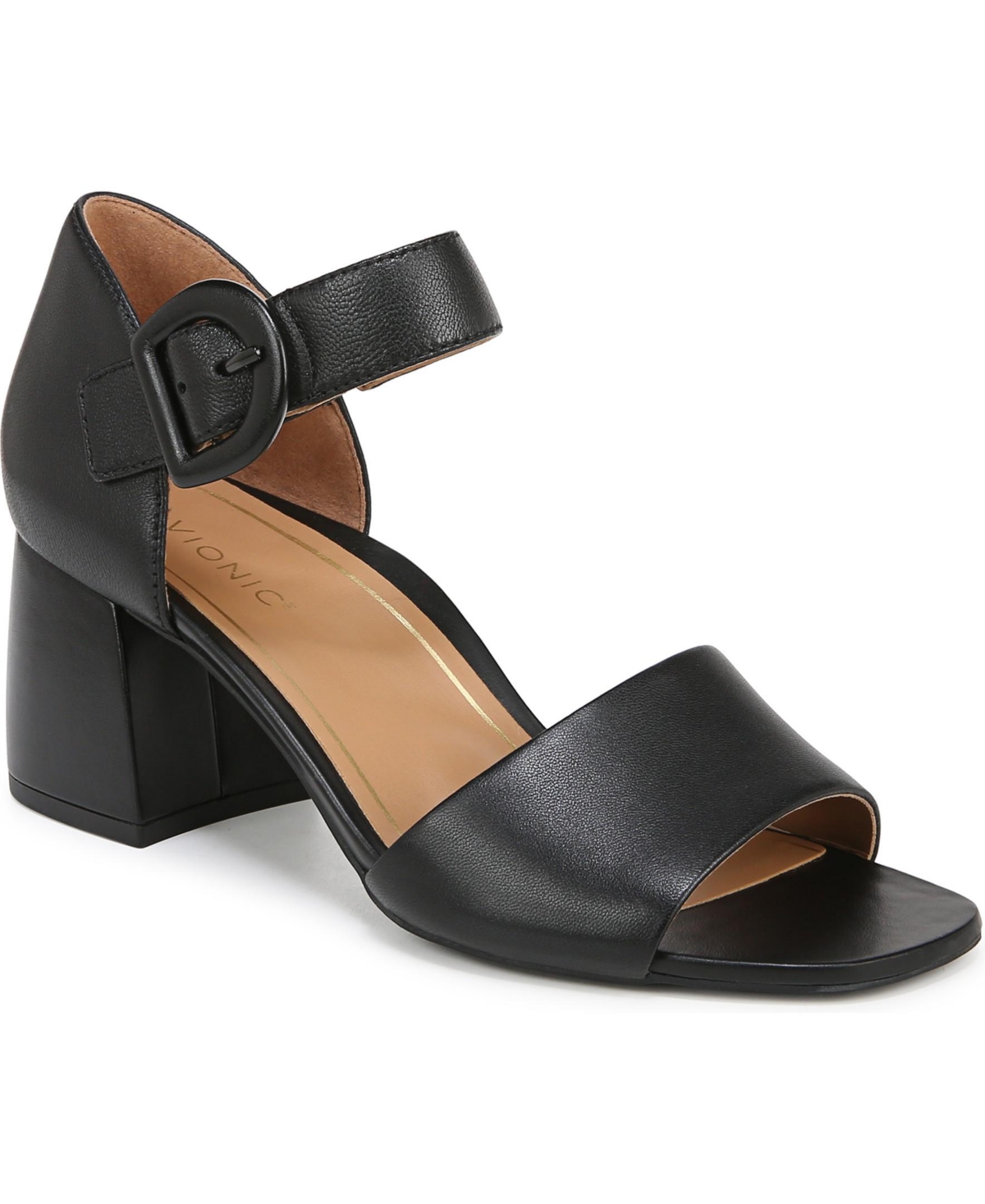 Click here for Vionic Womens Chardonnay Strappy Sandals - Black l... prices