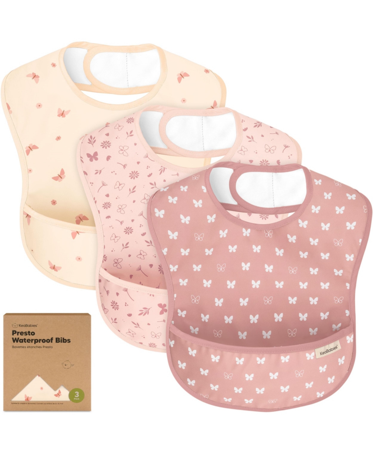 Click here for KeaBabies 3-Pack Waterproof Baby Bibs for Eating... prices