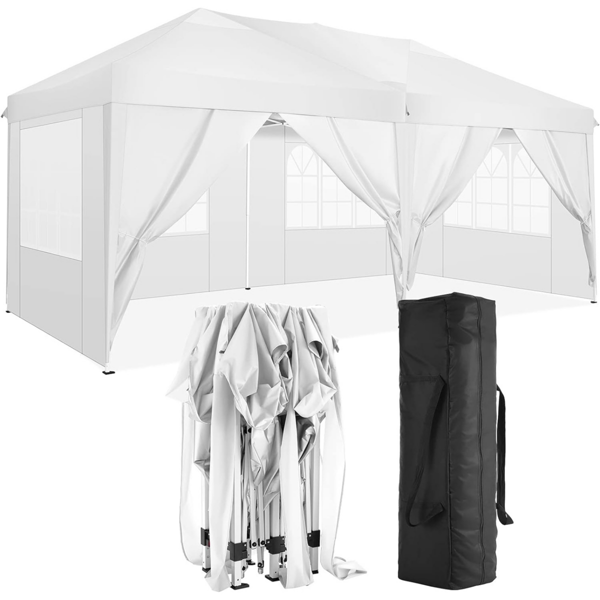 Click here for Streamdale Ez 10x20 Pop Up Canopy with Sidewalls -... prices