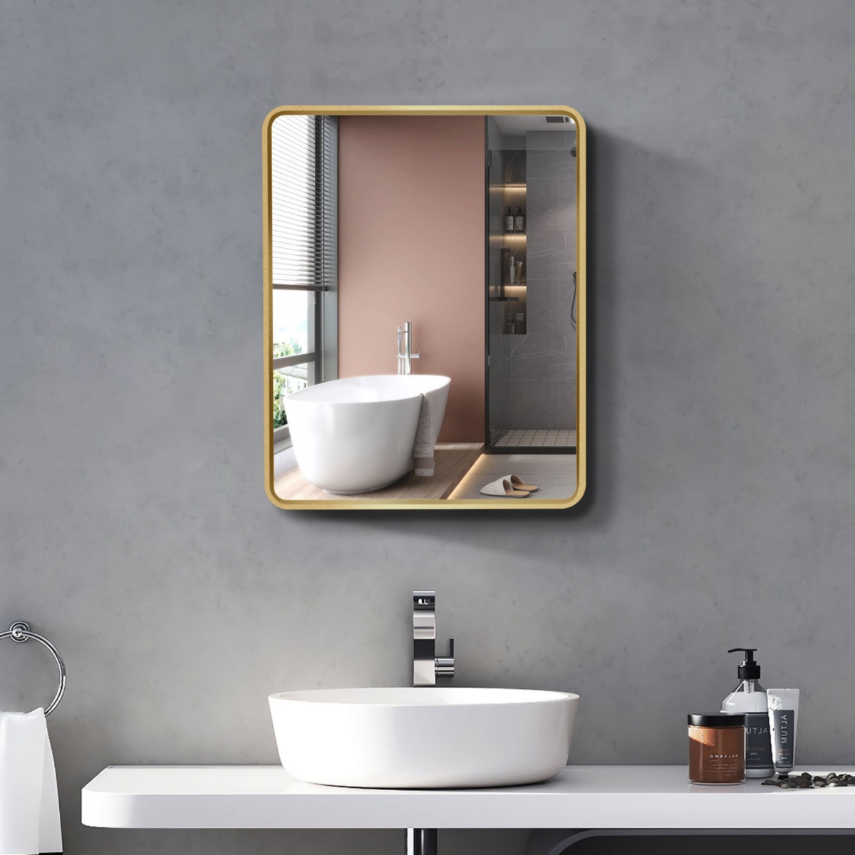 Click here for 2028 inch Gold Metal Framed Wall mount or Recessed... prices