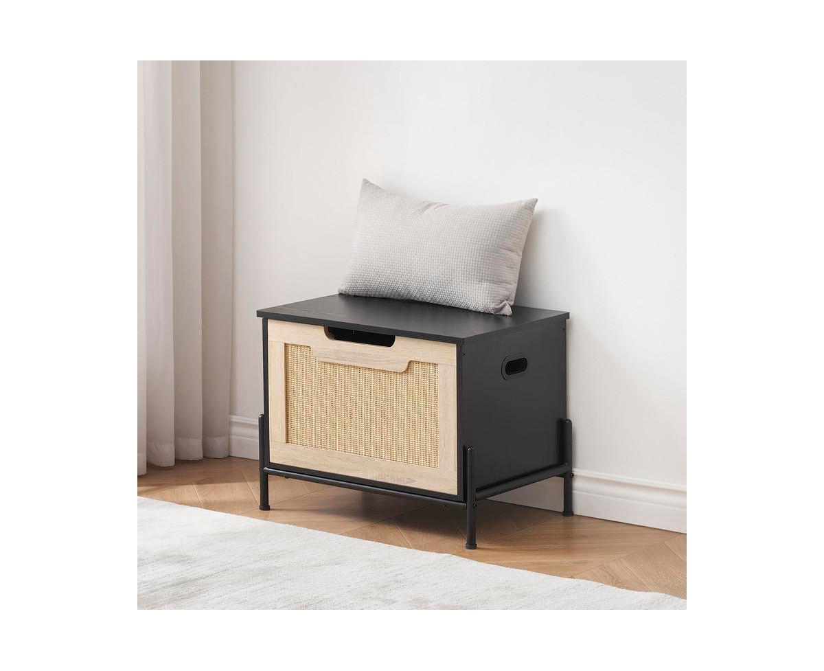 Click here for gaomon Storage Bench Rattan Entryway Bench with Se... prices