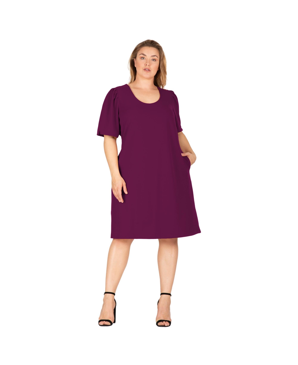 Click here for Standards & Practices Plus Size Puffed Sleeves Sco... prices