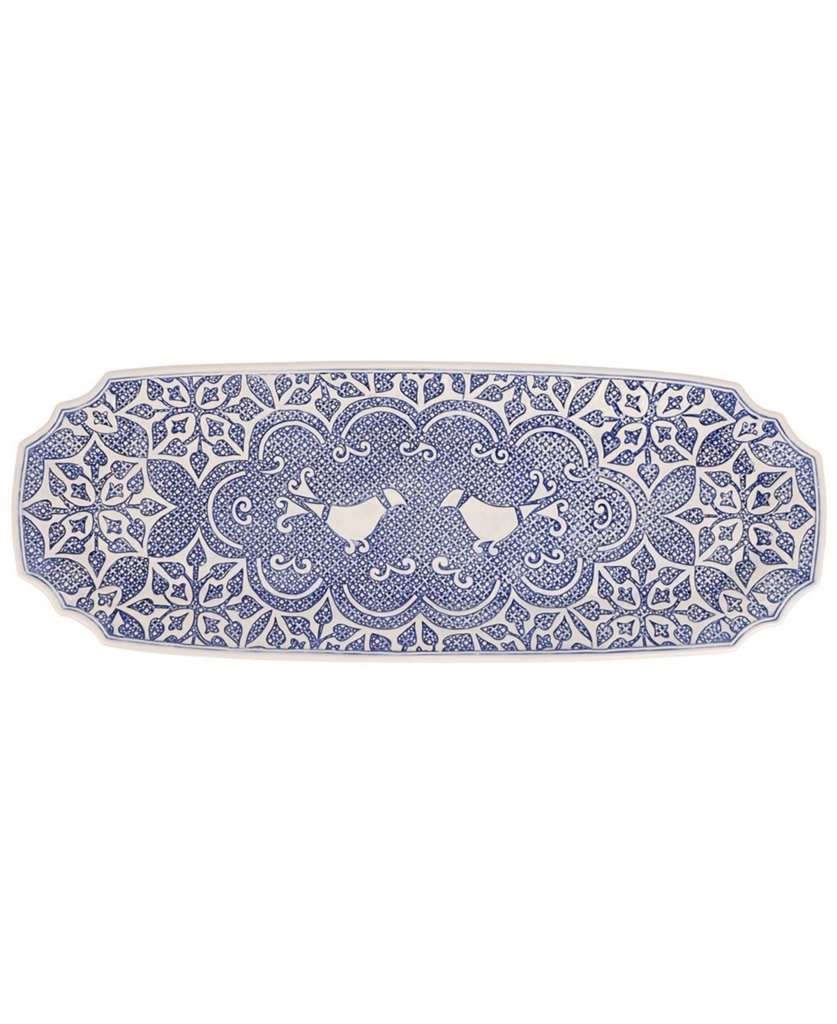 Vietri Uccello Blu Long Oval Platter