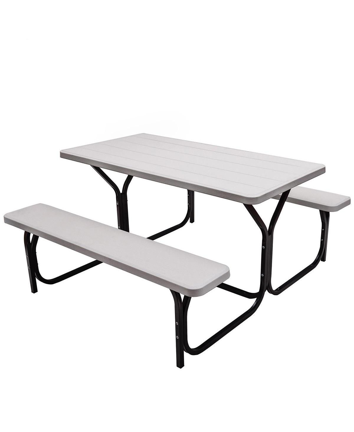 Click here for Sugift Hdpe Outdoor Picnic Table Bench Set with Me... prices