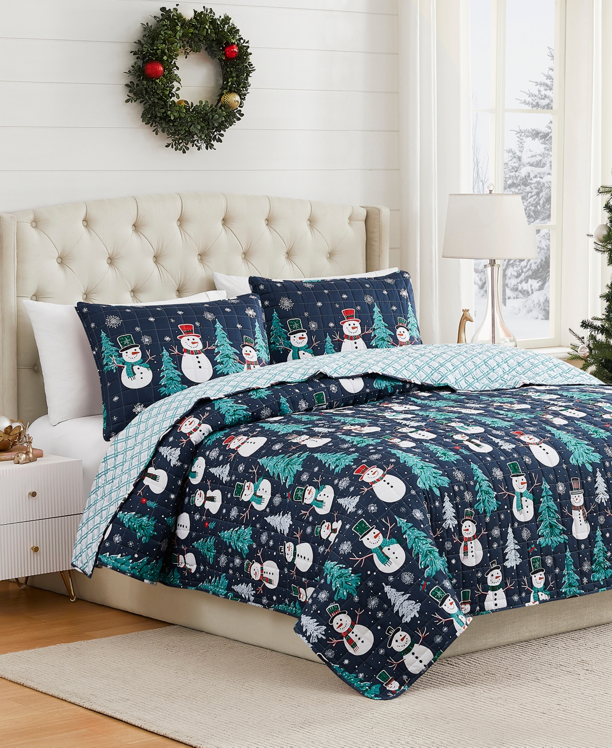 Click here for Avanti Snowman Reversible 3-Pc. Quilt Set  Full/Qu... prices