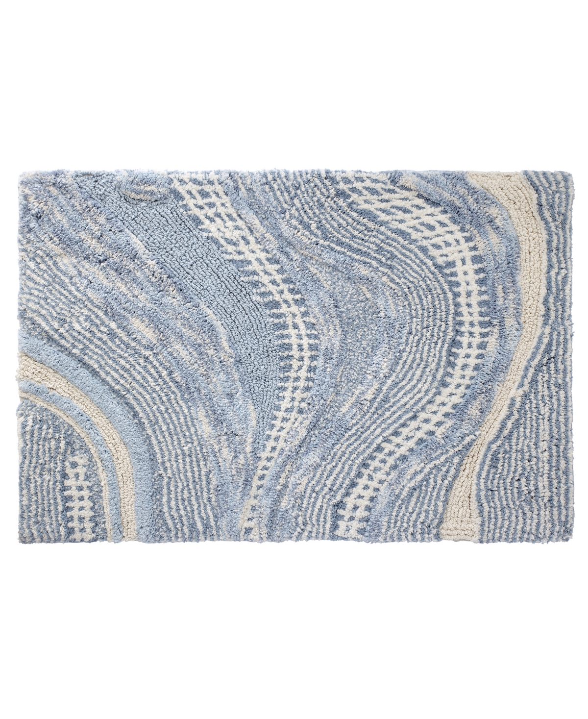 Click here for Avanti Waves Cotton Bath Rug  20 x 30 - Blue prices