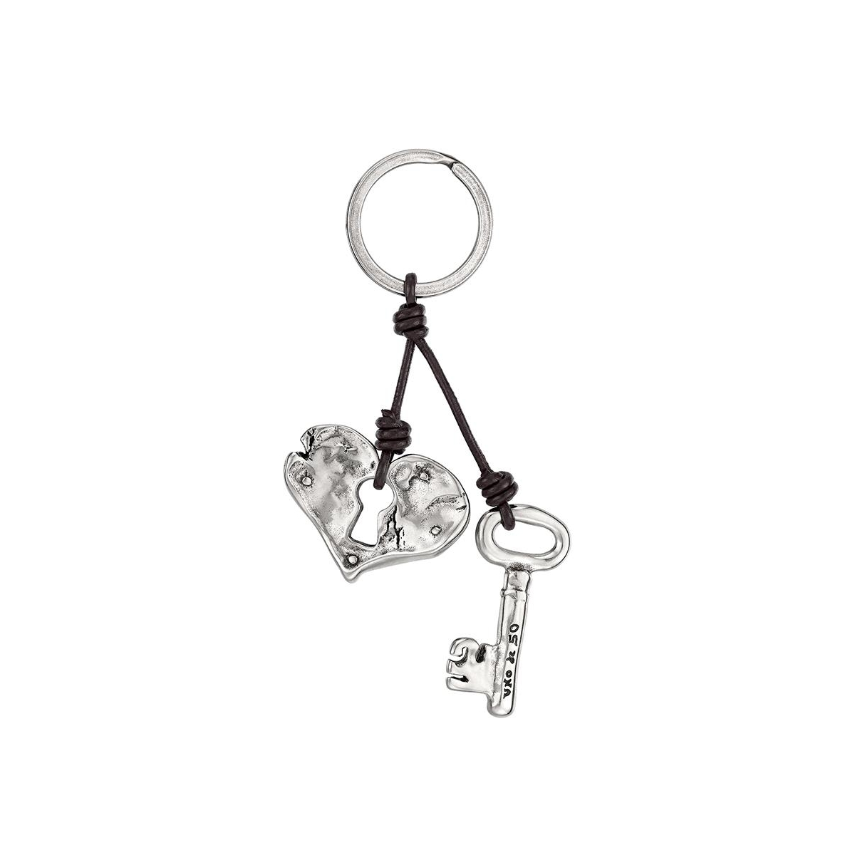 Click here for UNOde50 Sterling Silver-Plated Heart Key-Ring - Si... prices
