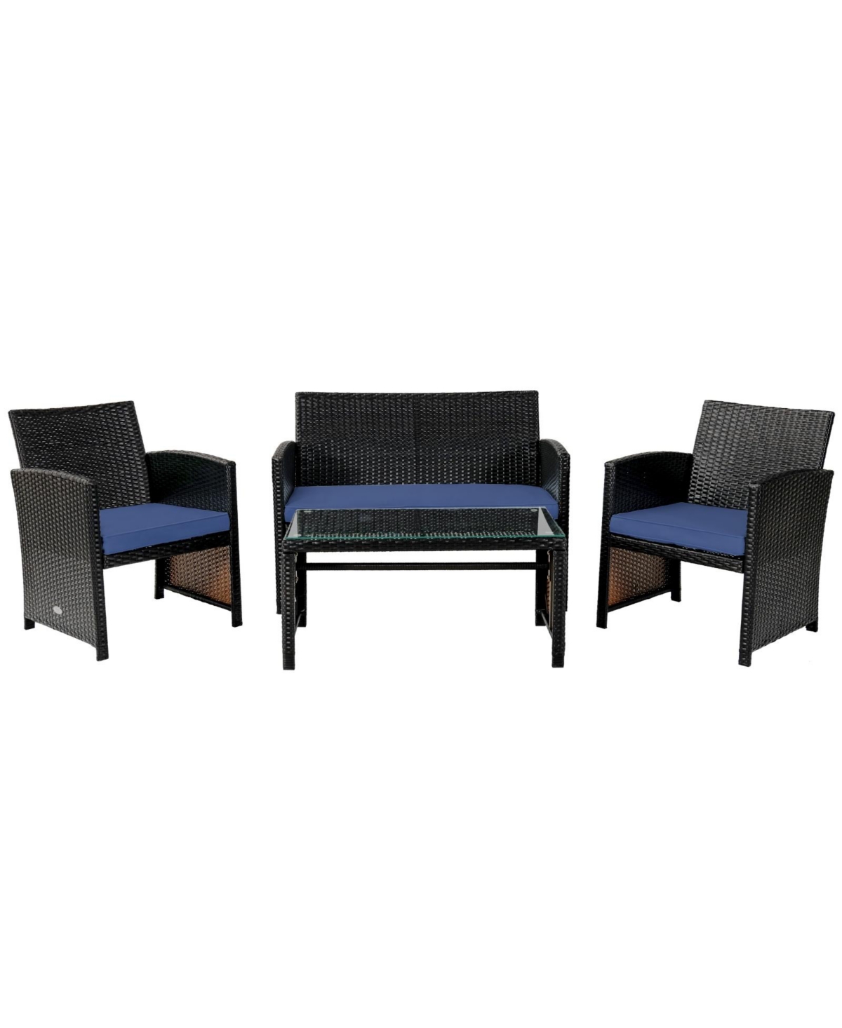 Click here for Sugift 4 Pieces Patio Rattan Cushioned Furniture S... prices