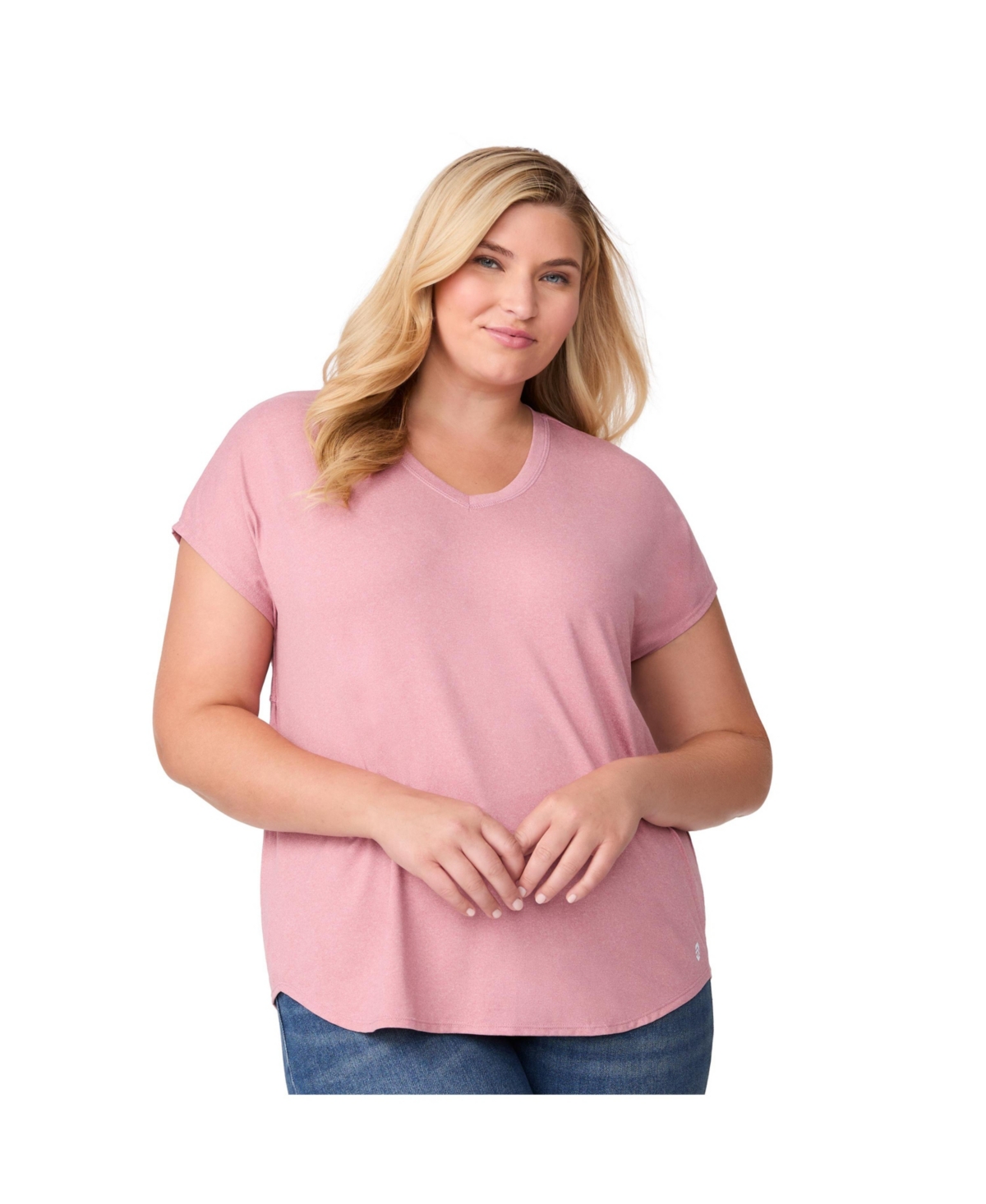 Free Country Plus Size Microtech Chill B Cool Tee - Rouge