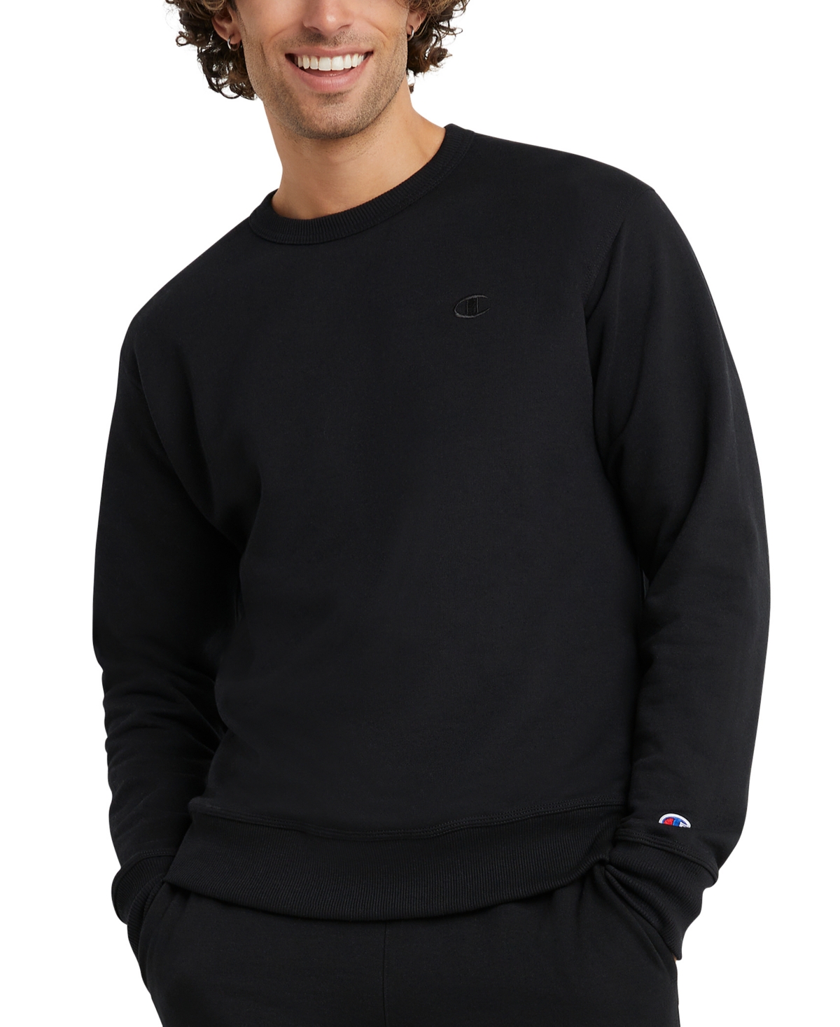 Champion Mens Powerblend Fleece Sweatshirt - Black