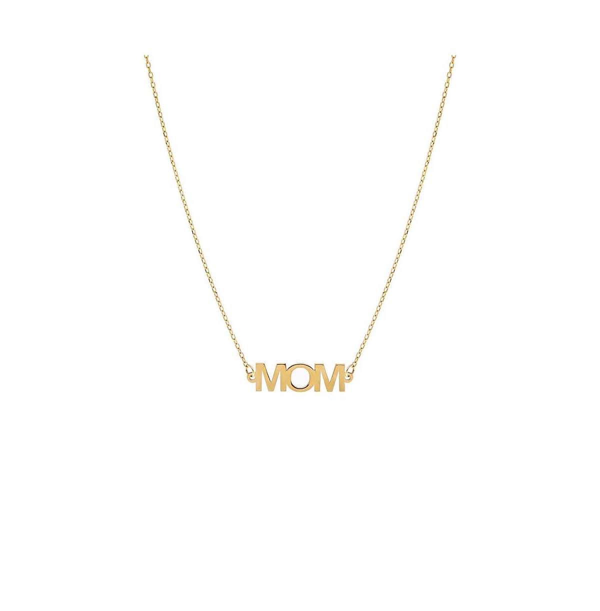 Click here for Solid Mom Nameplate Necklace 14K - 14k gold prices