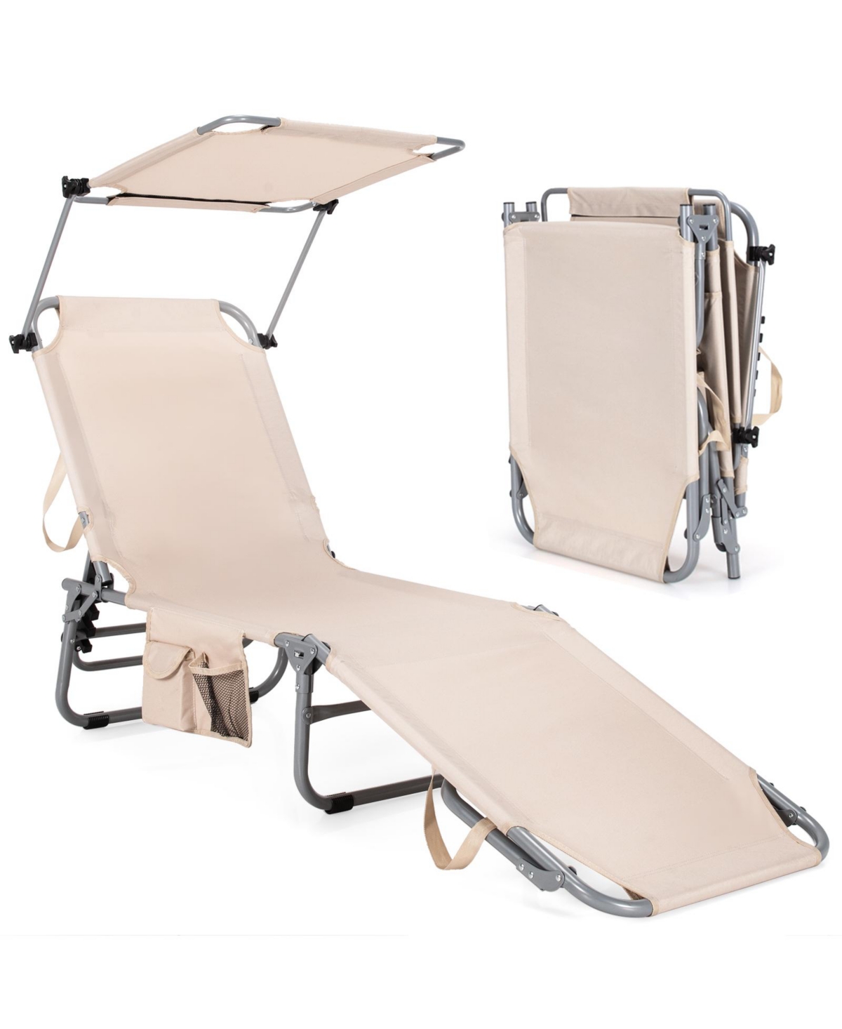 Click here for Sugift 5-Position Adjustable Outdoor Recliner Chai... prices