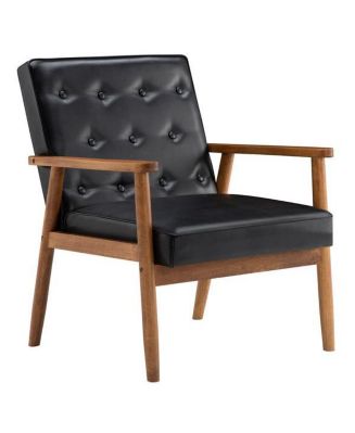 Slickblue Retro Modern Wooden Single Chair for Stylish Home Decor and ...