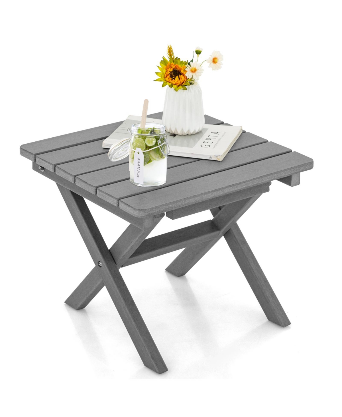Click here for Sugift Outdoor Folding Side Table Foldable Weather... prices