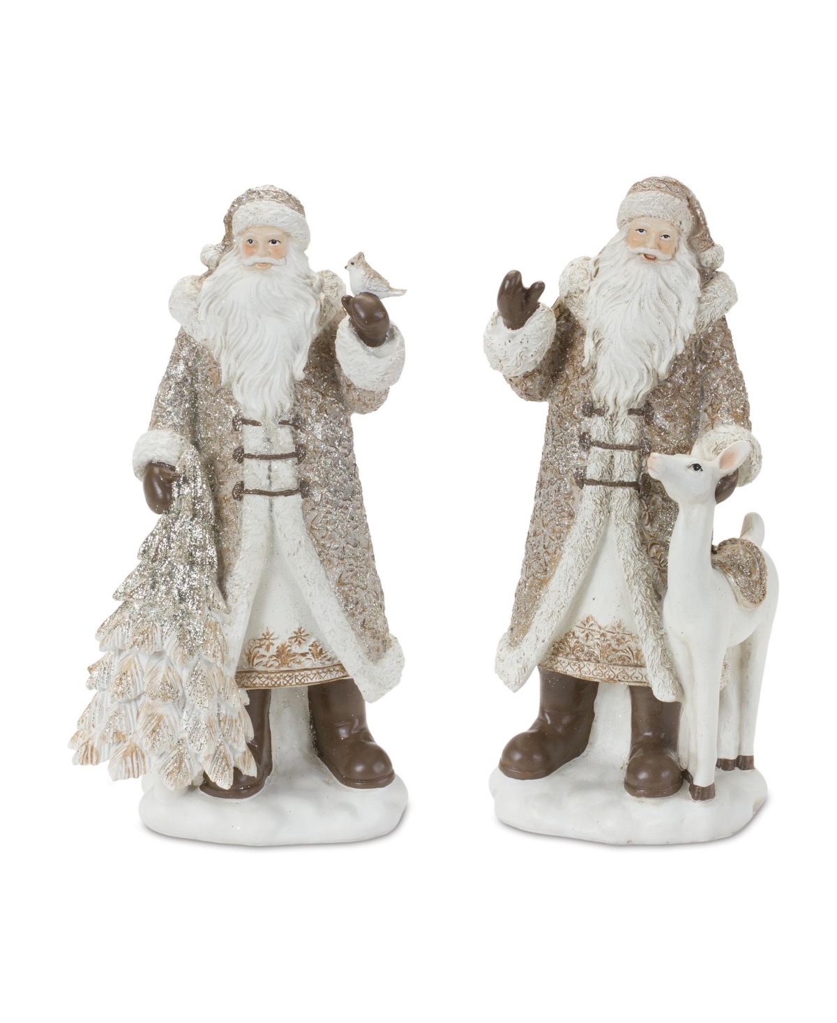 Click here for Slickblue Santa Figurine With Deer And Pine Tree A... prices
