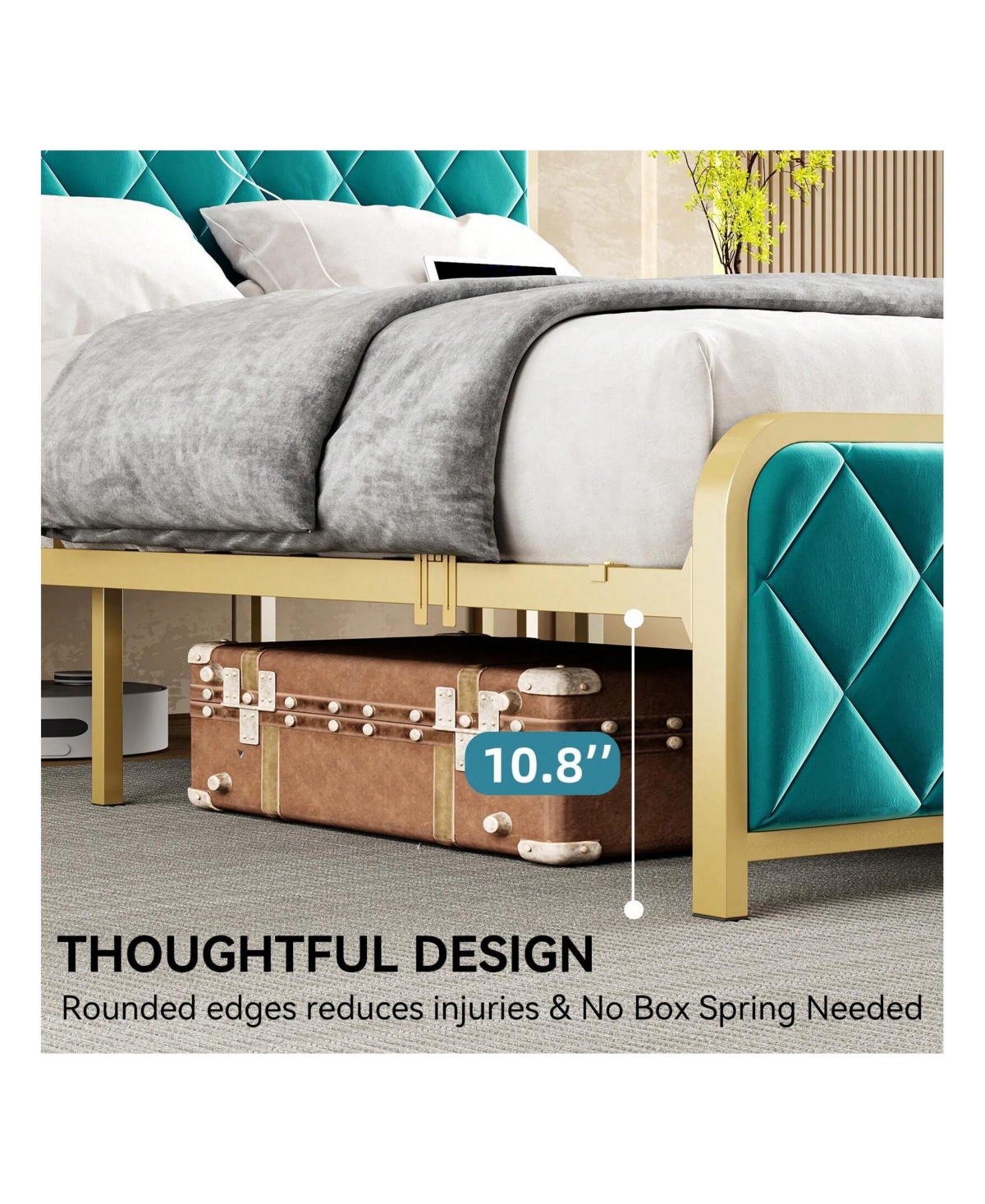 Click here for gaomon Full/Queen/King Size Bed Frame  Storage Hea... prices