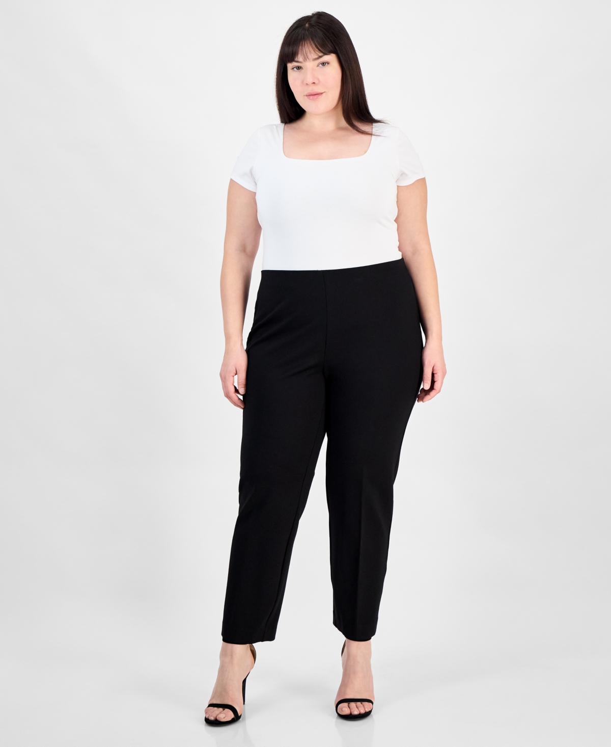 Click here for Anne Klein Plus Size Hollywood Slim-Fit Ankle Pant... prices