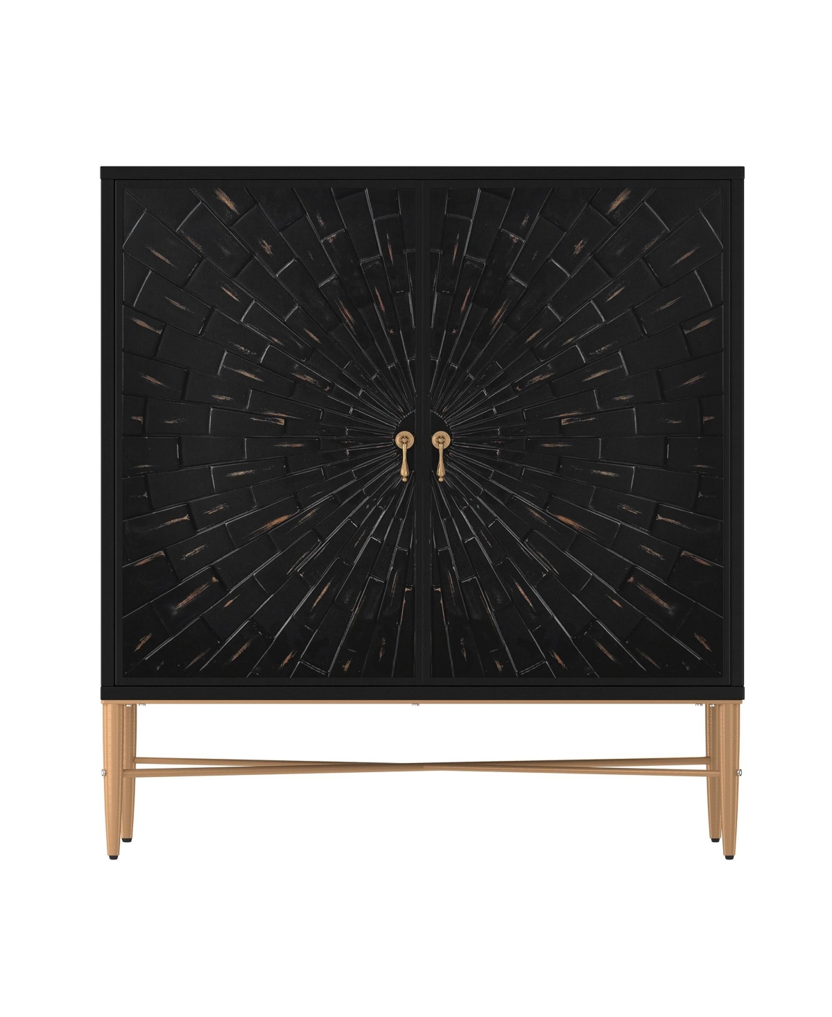 Click here for Vintage Wood Storage 2 Door Accent Cabinet - Black prices