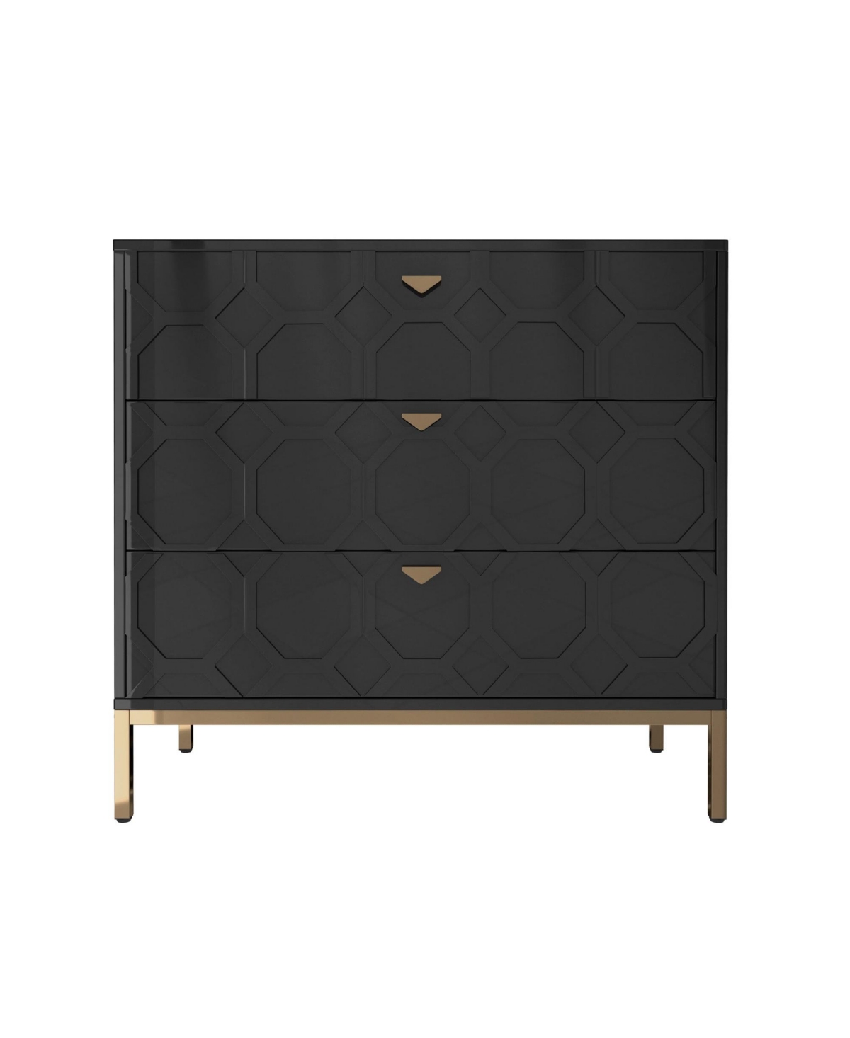 Click here for Wooden 3-Drawer Storage Cabinet Table - Black prices