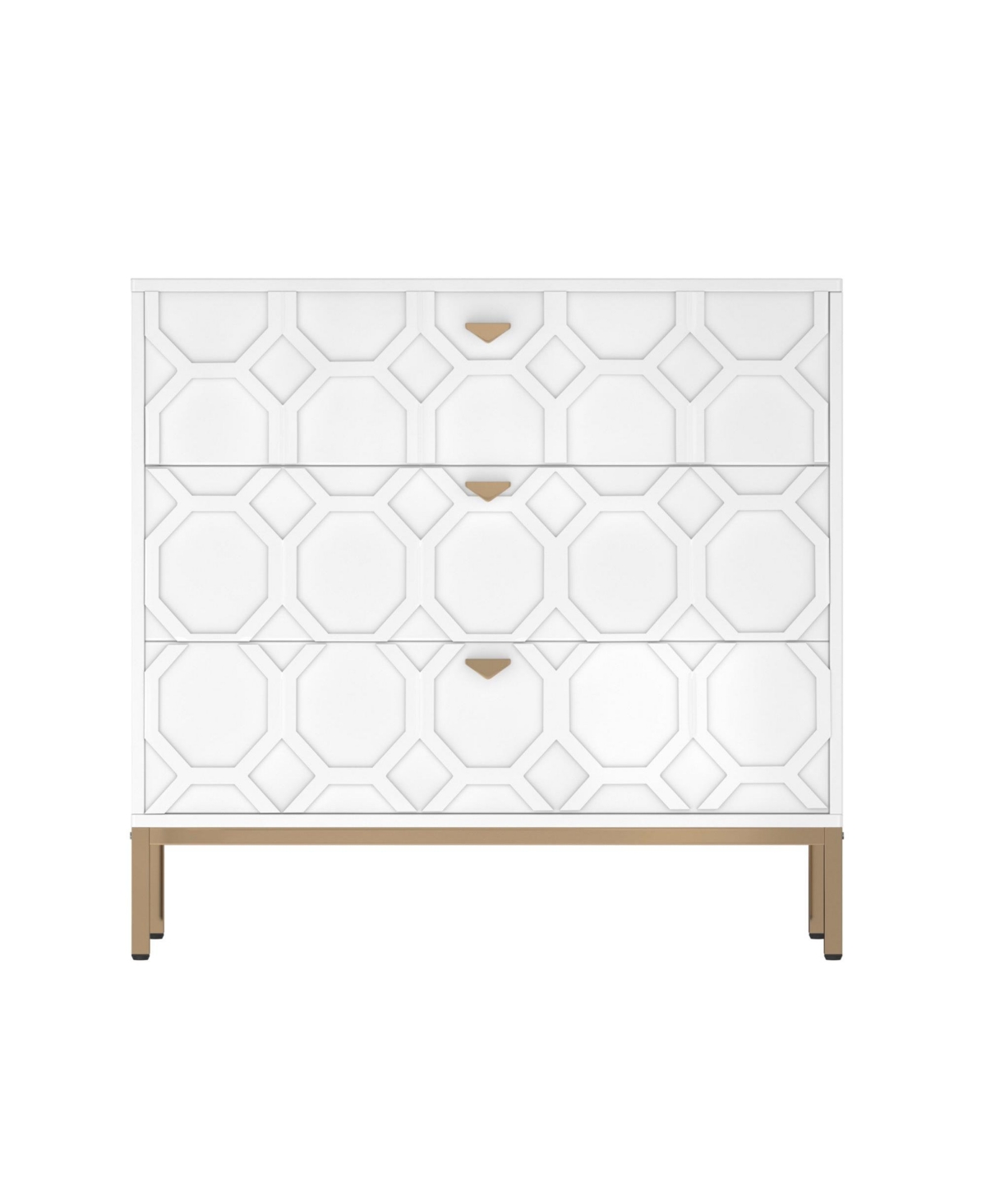 Click here for Wooden 3-Drawer Storage Cabinet Table - White prices
