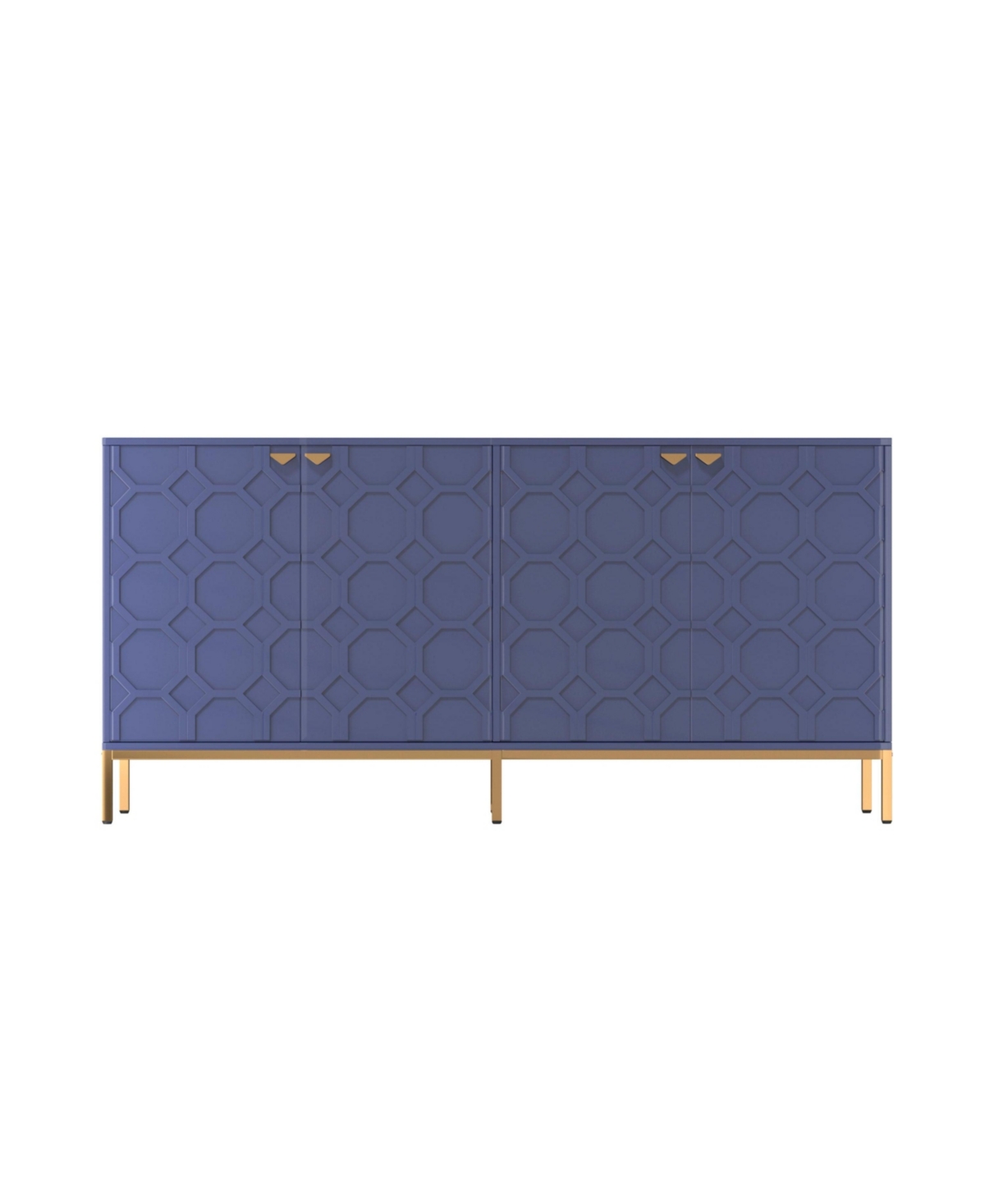 Click here for Boyel Living 4 Door Locker Accent Cabinet - Navy prices