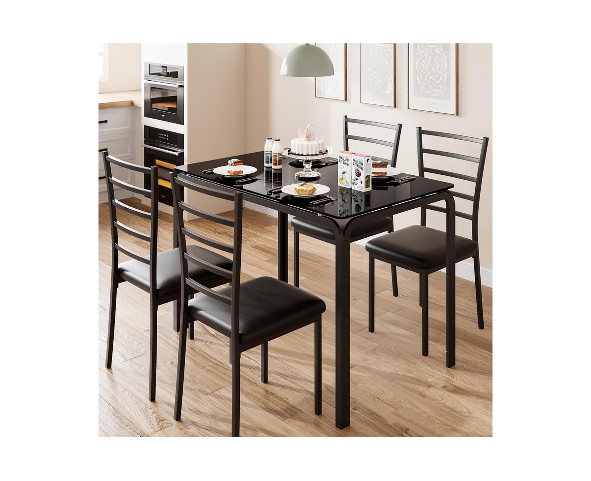 Click here for gaomon Glass Dining Table Set for 4 Kitchen Table... prices