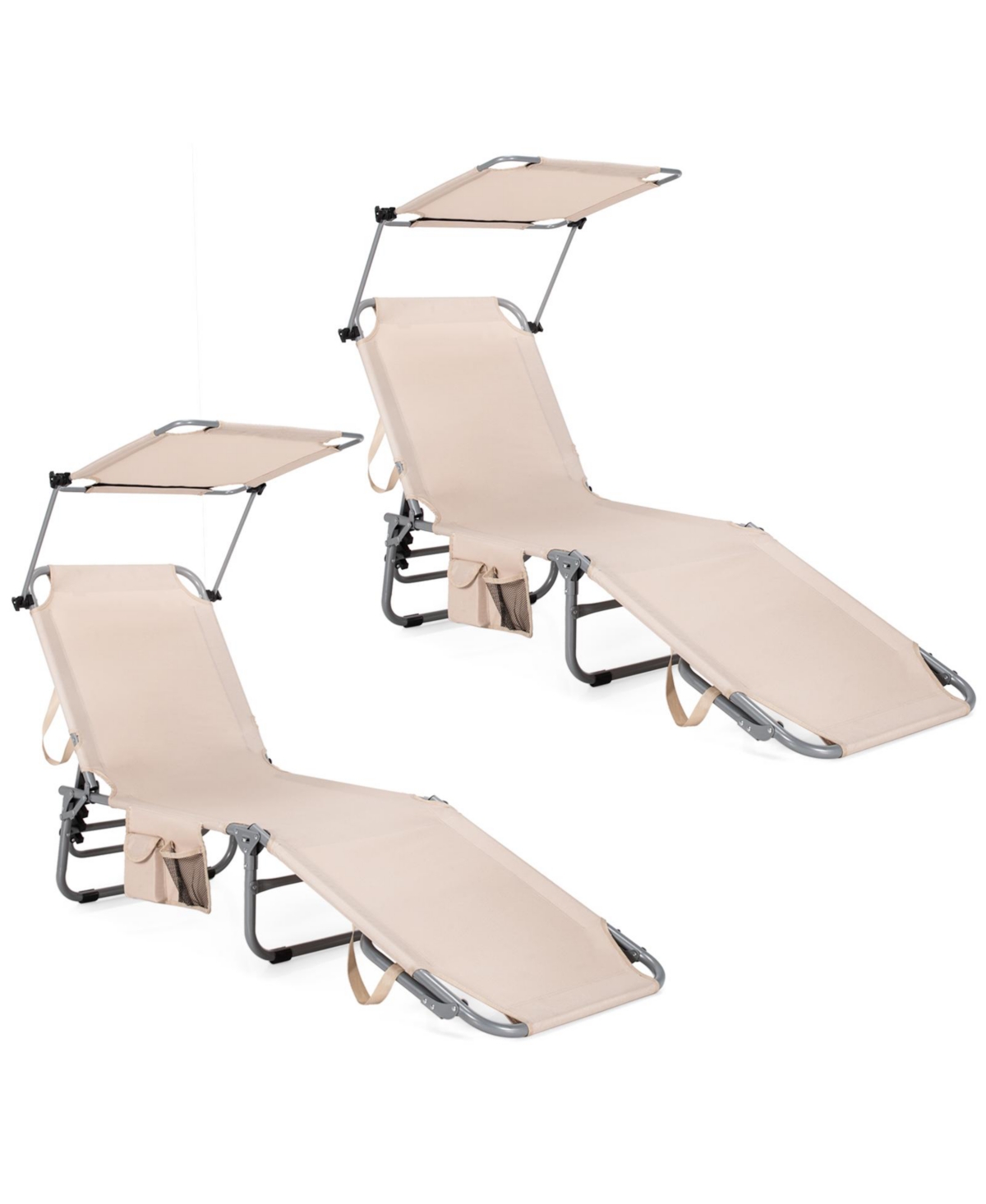 Click here for Sugift Set of 2 Portable Reclining Chair with 5 Ad... prices