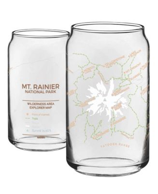 Narbo The Can Mt. Rainier Map Everyday Glassware, Set of 2 - Macy's