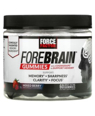 Force Factor Forebrain Gummies Memory Support Mixed Berry - 60 Gummies - Macy's