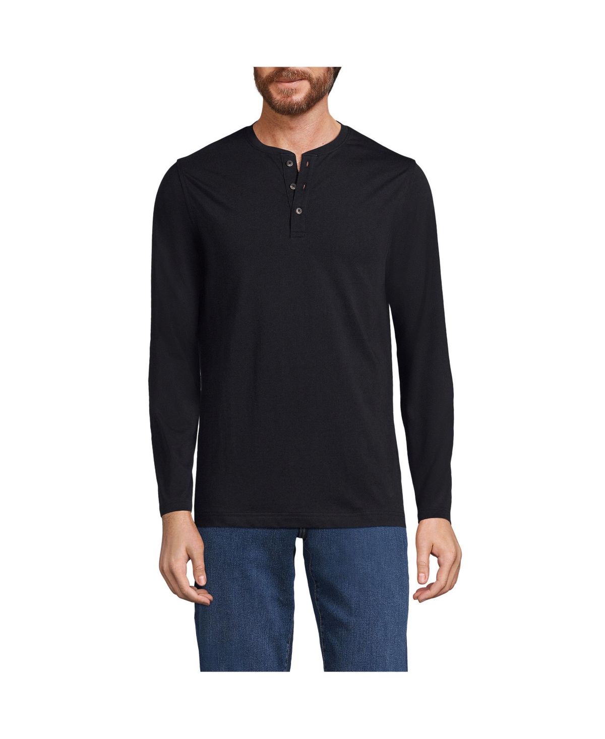 Click here for Lands End Mens Long Sleeve Cotton Supima Henley -... prices
