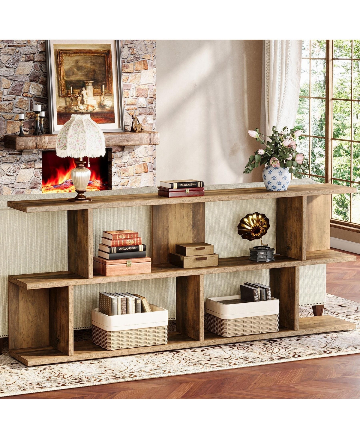 Click here for Tribesigns 71 Console Table  3 Tier Farmhouse Sofa... prices