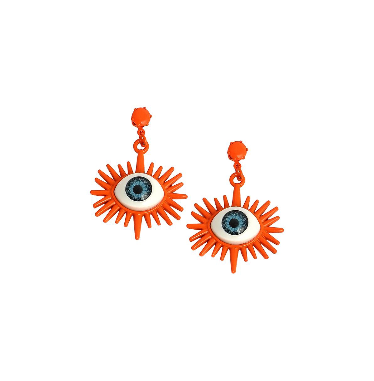 Click here for Sohi Womens The Evil Eyes Ray Drop Earrings - Oran... prices