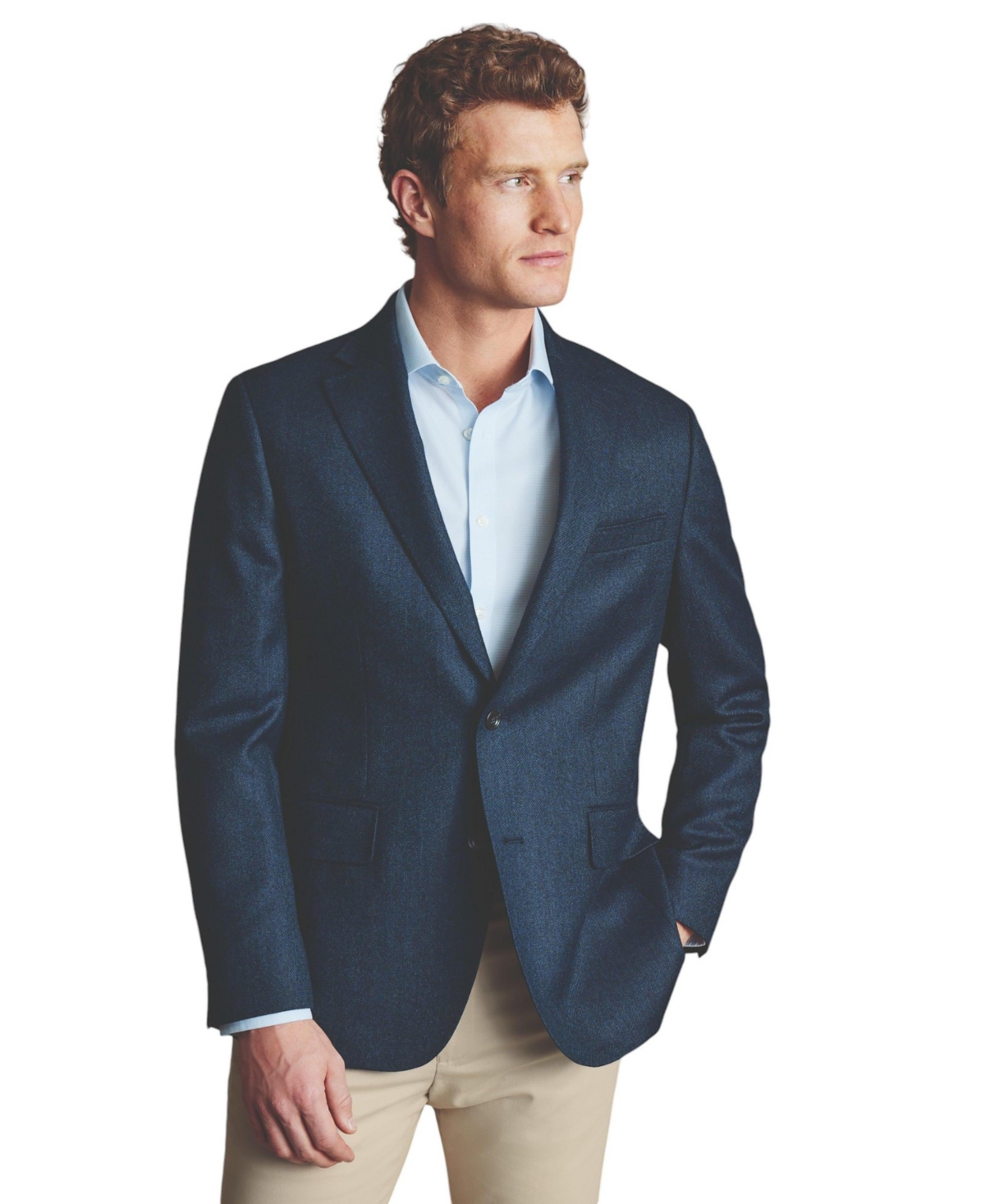 Click here for Charles Tyrwhitt Mens Twill Wool Texture Slim Fit... prices