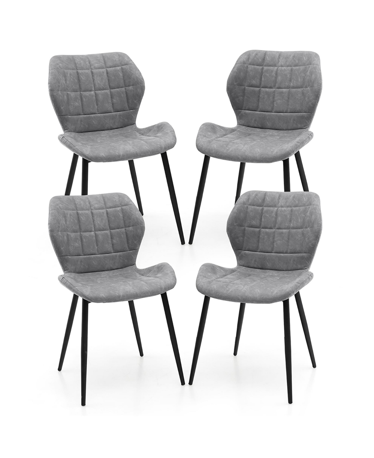 Click here for Gymax Dining Chairs Set of 4 w/ Padded Back Metal... prices