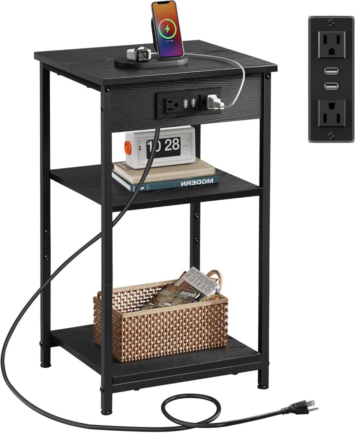 Click here for Wlive End Table with Charging Station and Usb Port... prices