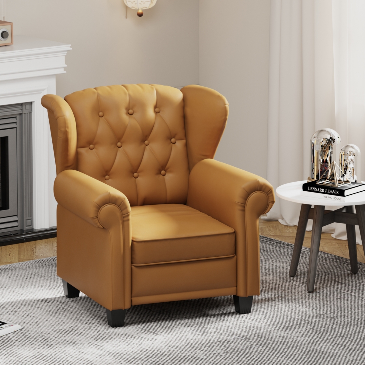 Click here for Modern Tufted Push Back Armchair Technical Leather... prices
