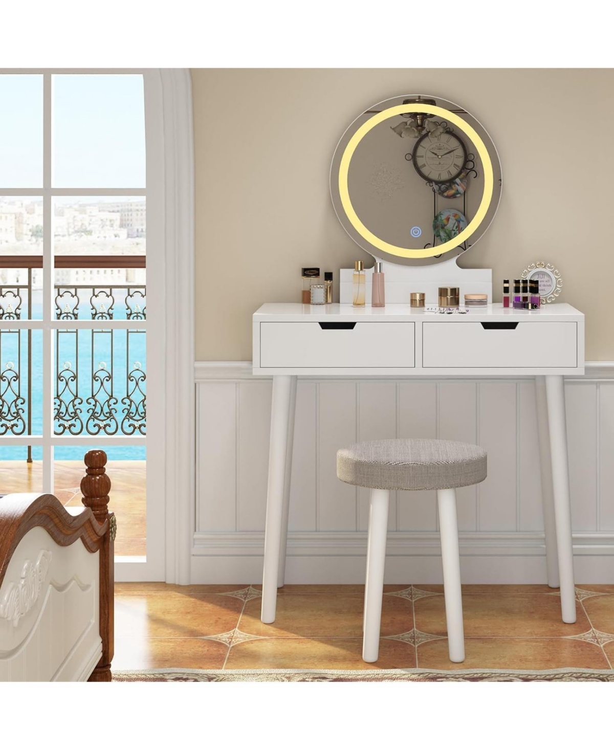 Click here for gaomon Vanity Desk with Stool  Makeup Vanity Desk... prices