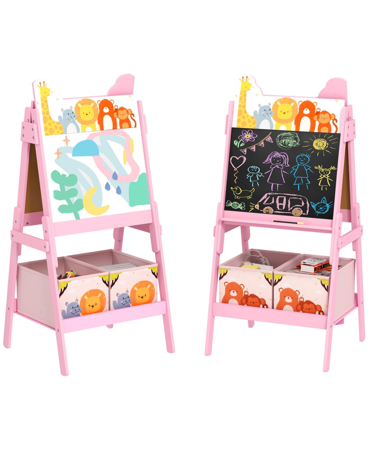 Click here for Qaba Double-Sided Easel for Kids w/ board  Chalkbo... prices