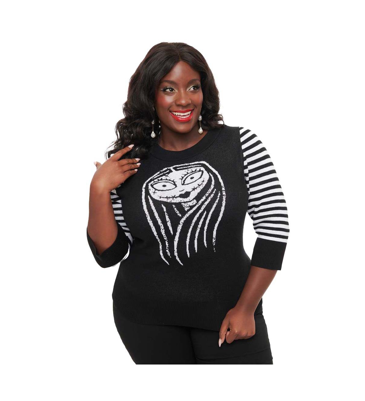Click here for Unique Vintage Plus Size Minou Sweater - Black/ sa... prices