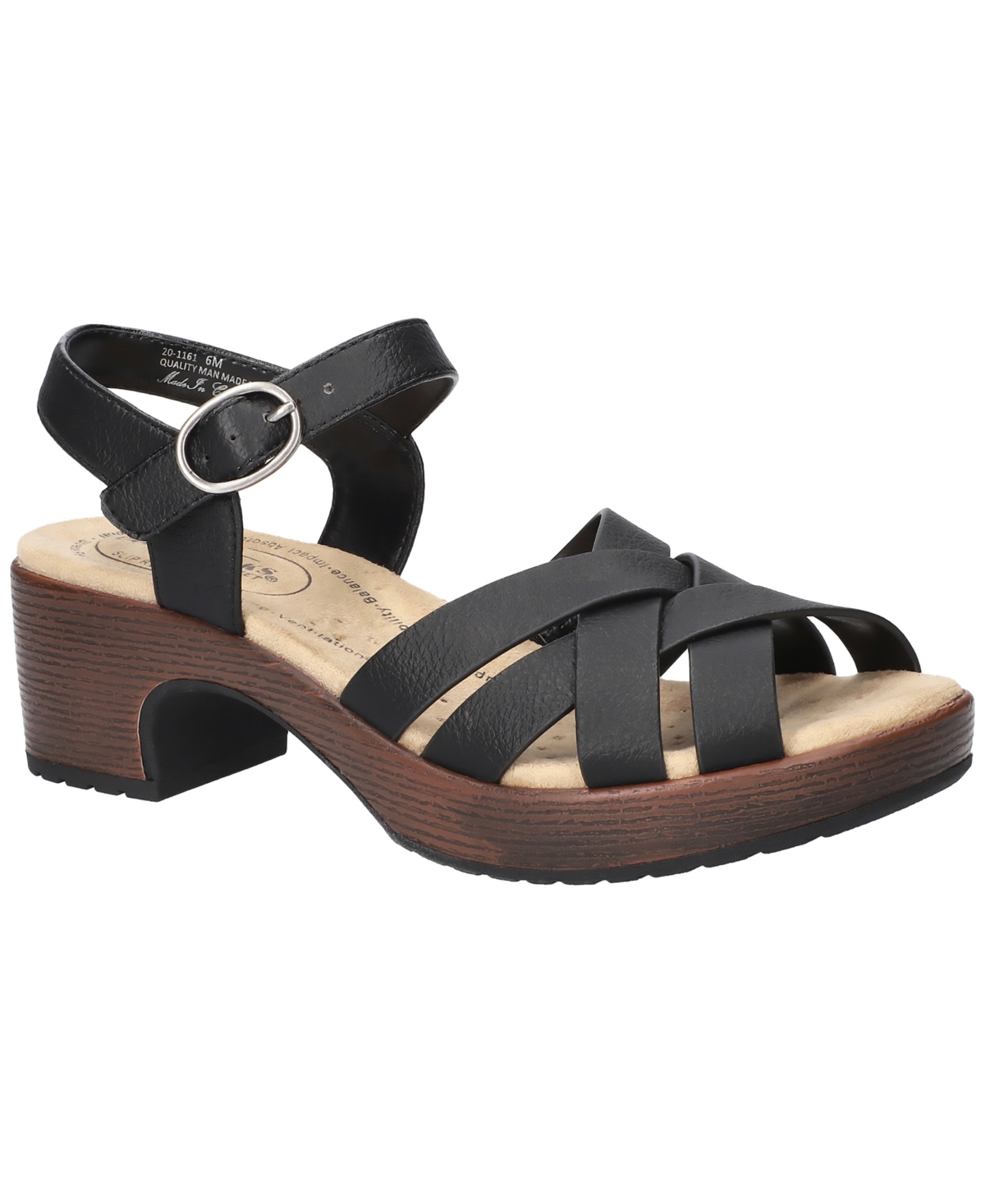 Click here for Easy Works Miyah Slip-Resistant Sandals - Black prices