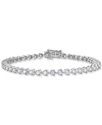Diamond Tri Prong-Set Tennis Bracelet (2-3/8 ct. t.w.) in 10k White ...
