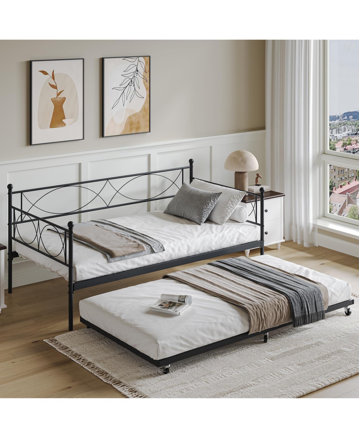 Click here for gaomon Twin Daybed with Trundle  Day Bed with Trun... prices