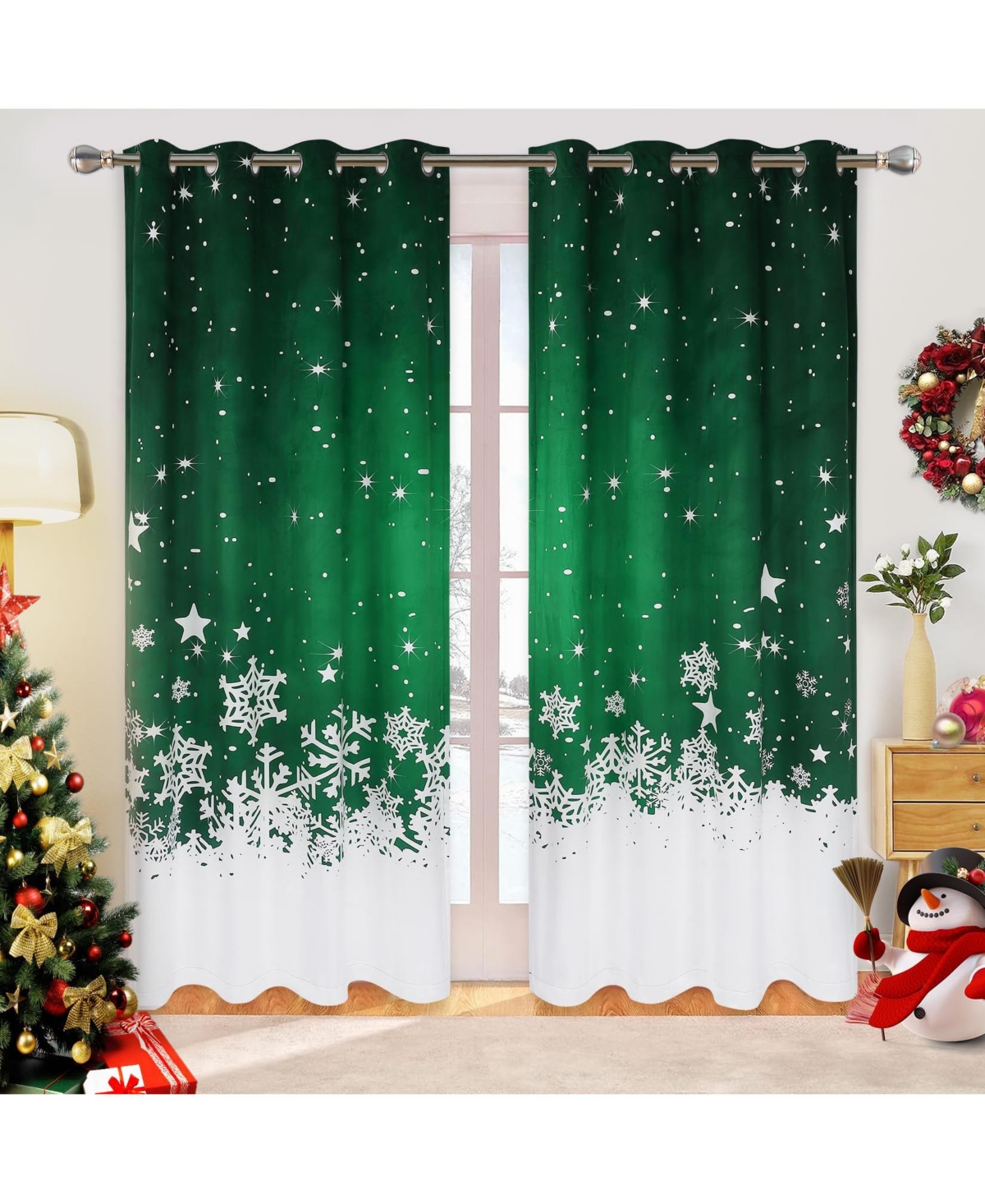 Click here for Christmas Curtains  Set of 2 Velvet Panels for Liv... prices