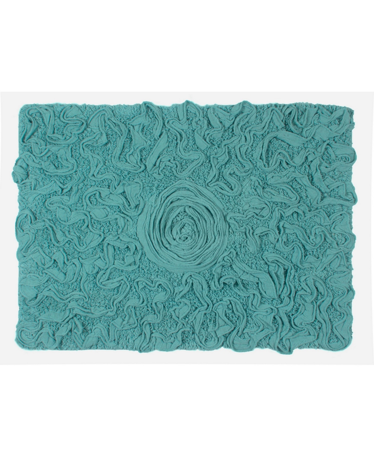 Click here for Home Weavers Bell Flower Bath Rug  17 x 24 - Turqu... prices
